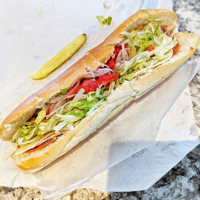 Mama mia, that's a spicy meatball! Just kidding, it's an Italian sub. But it's so authentic, you'll swear you hear gondoliers singing.