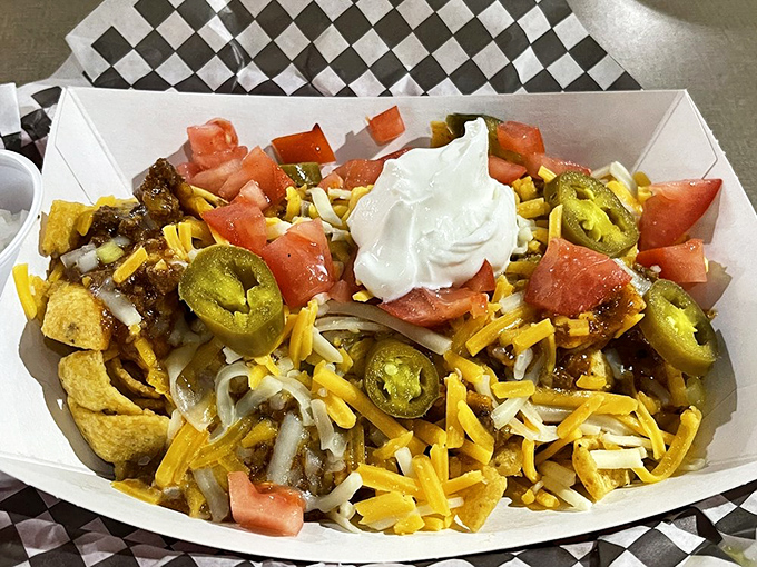 Frito pie gone wild! It's like a flavor explosion in a bowl &ndash; no spoon-control needed.