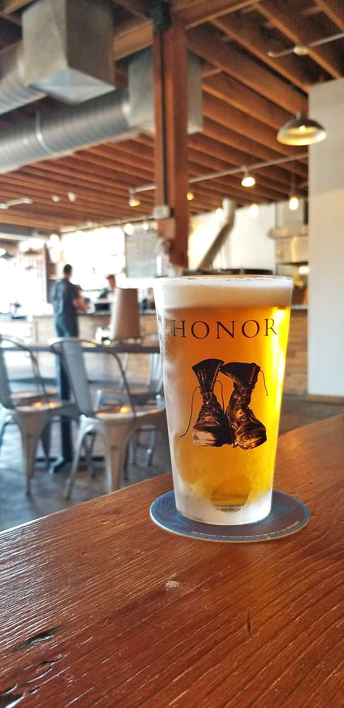 Cheers to local brews! This "Honor" beer is so photogenic, it could have its own Instagram. #BeerWithAView