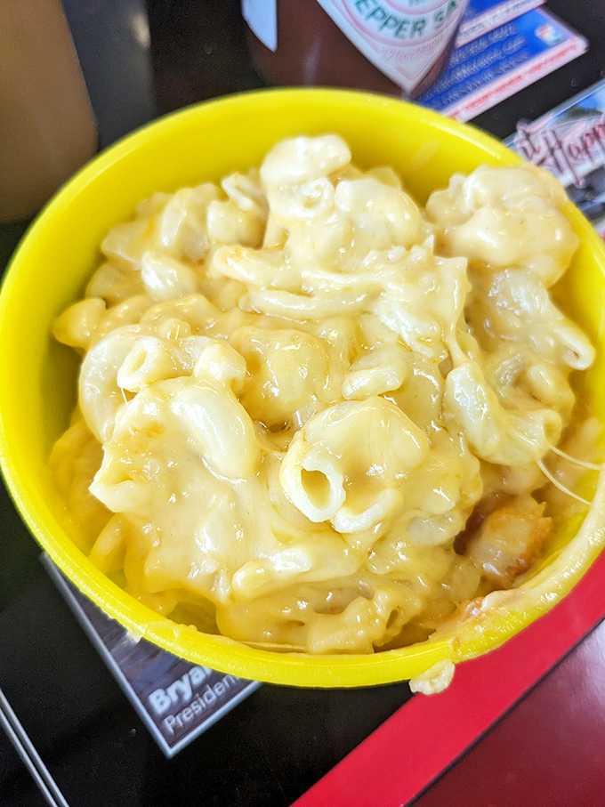 Mac 'n' cheese so creamy, it could solve world peace. Or at least make you forget about your problems for a while.