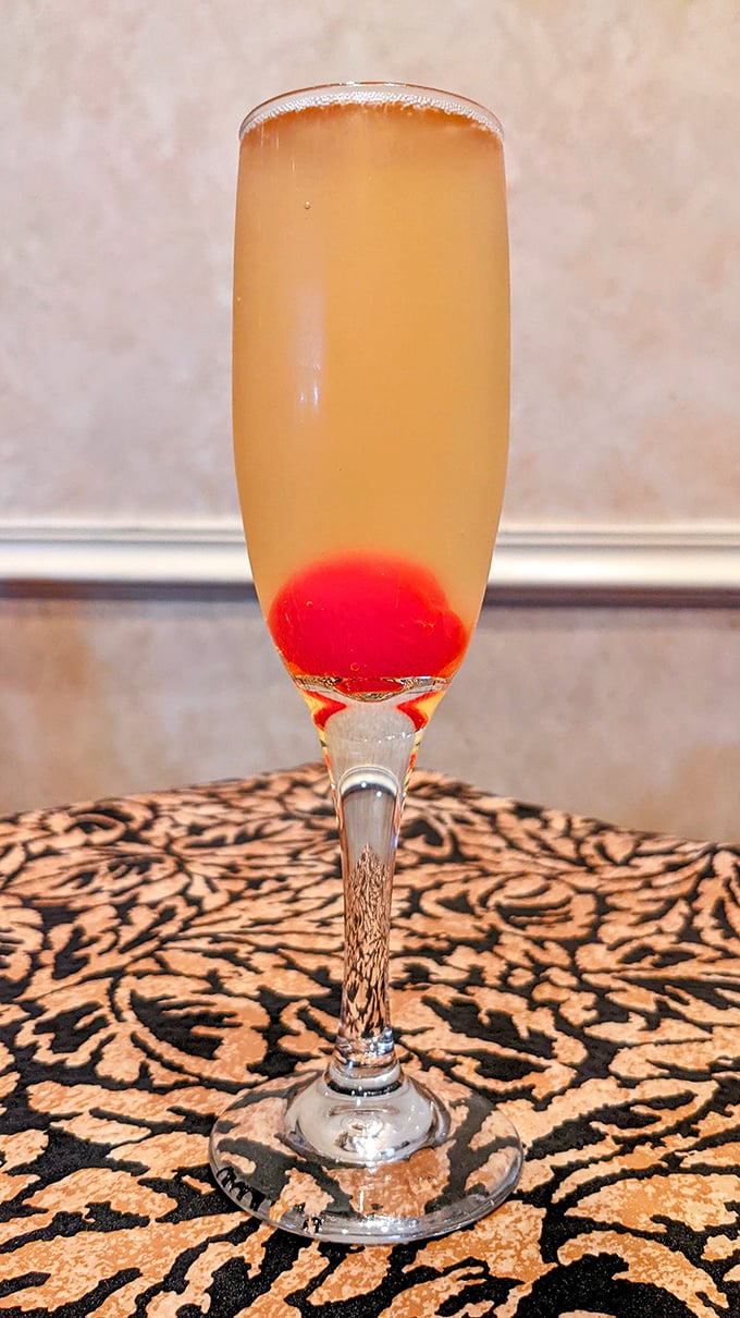 Sunshine in a glass! This Mango Mimosa is like a tropical vacation for your taste buds.