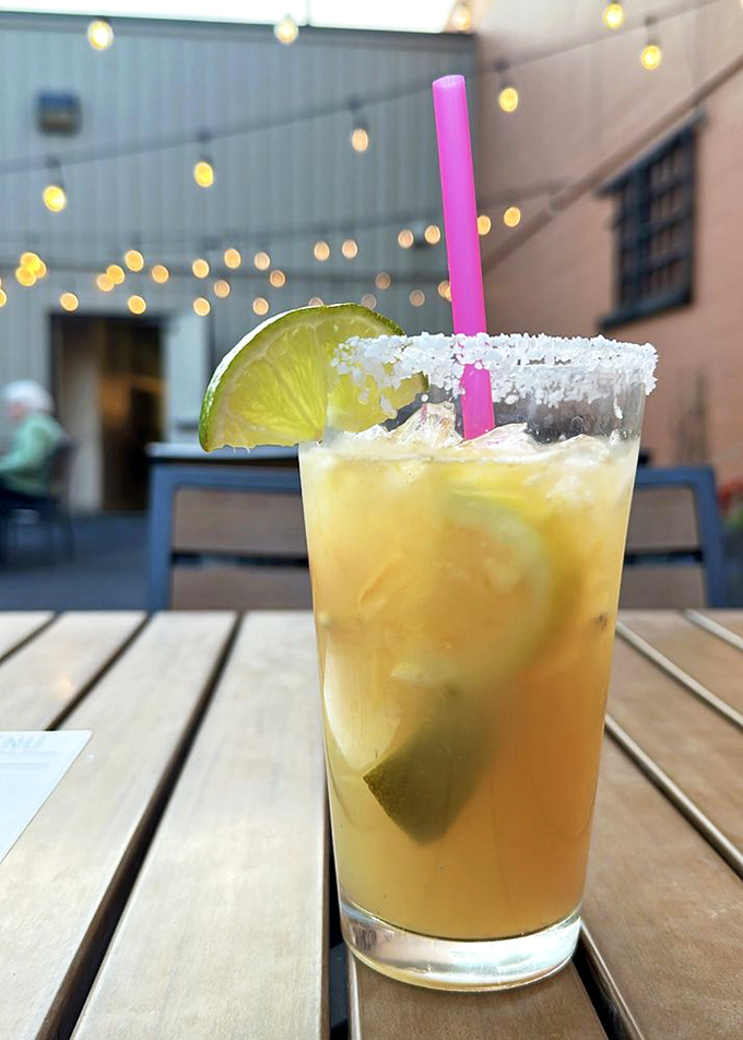 This isn't just a margarita&mdash;it's summer in a glass, complete with salt-rimmed promises of good times on South Fork's charming patio.