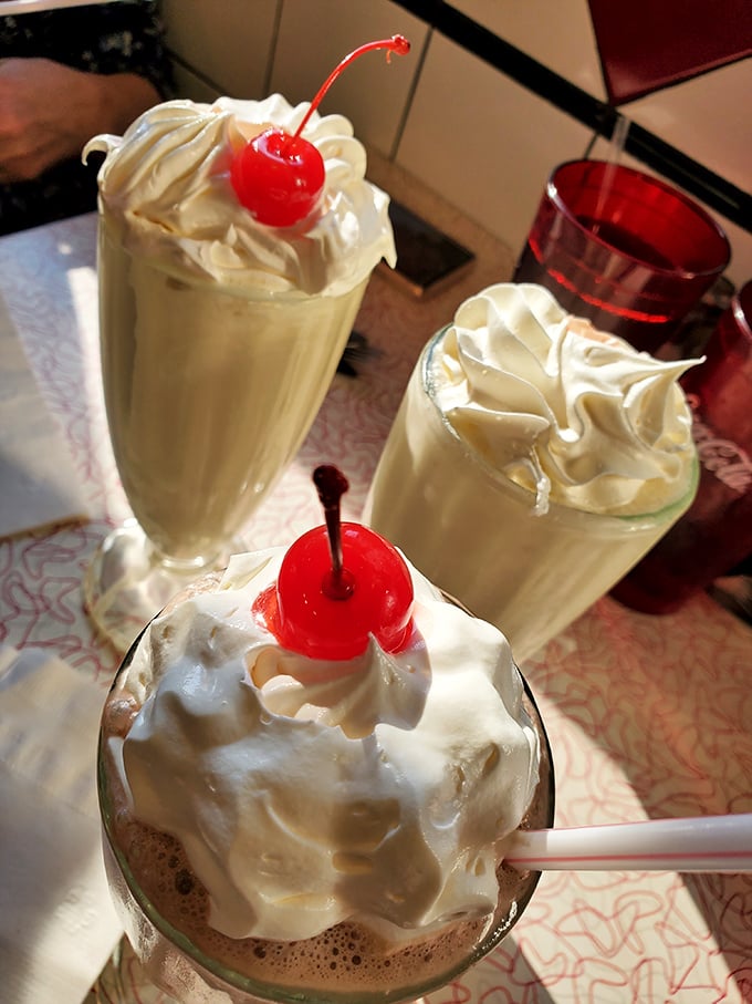 Milkshake madness! These frosty delights are so thick, you might need to train for marathon straw-sipping.