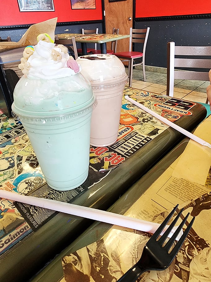 Milkshake madness! These frosty delights are thicker than your high school yearbook and twice as sweet.