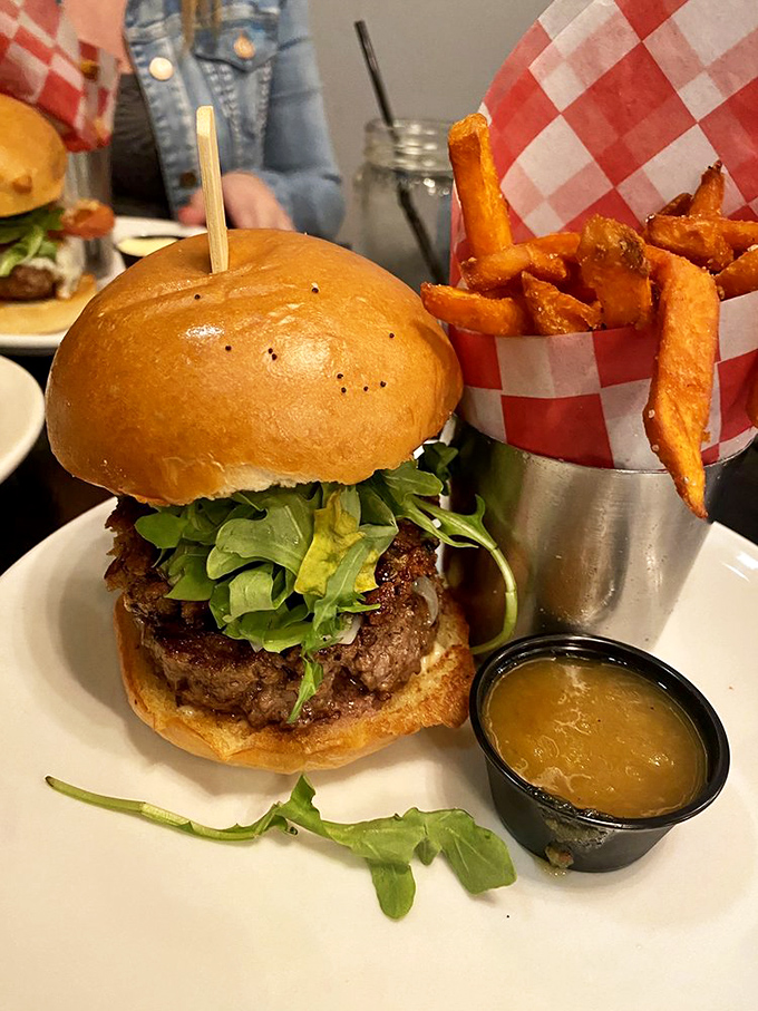 The mushroom burger: proof that vegetarians can have their burger and eat it too. Fungi never looked so fun!