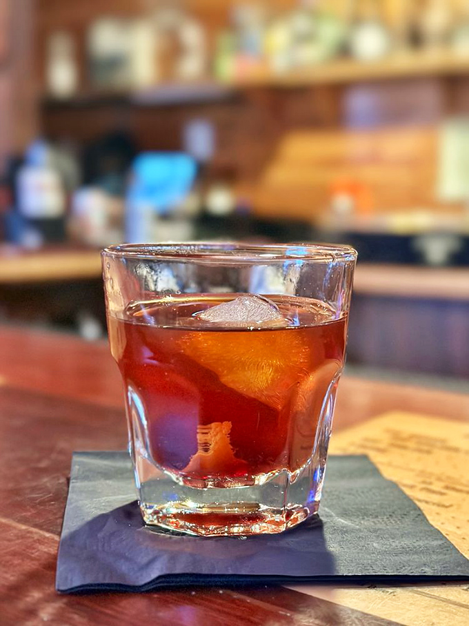 An Old Fashioned that Don Draper would approve of. Sip slowly and savor the mountain air &ndash; you're living the high life now.
