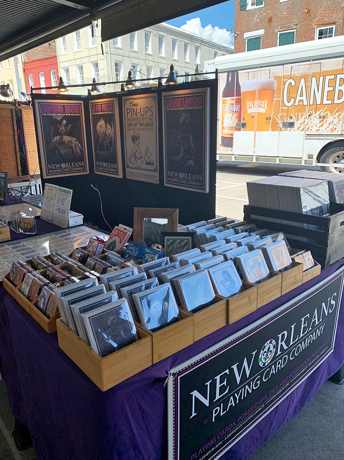 Shuffle up and deal yourself a slice of Big Easy nostalgia. These vintage-inspired playing cards are a full house of charm.