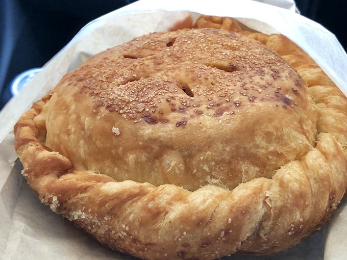 Portable pie perfection! This hand pie is like a warm, fruity hug you can take on the go.