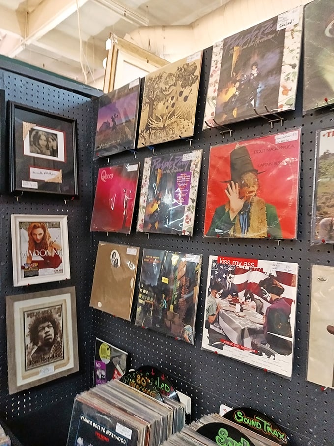 Vinyl paradise! Dive into a sea of albums where The Beatles rub shoulders with Beethoven and Bowie.