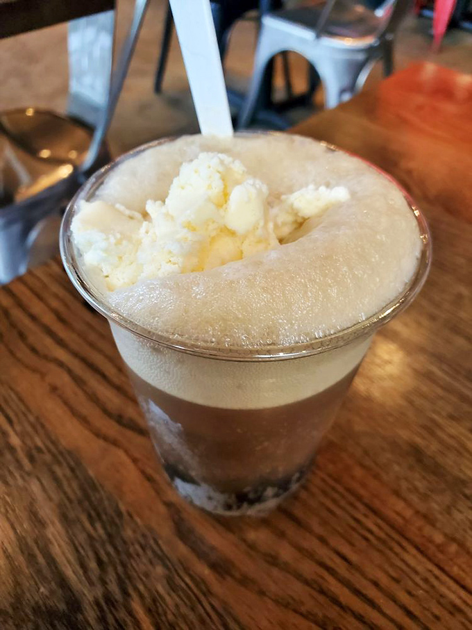 Float like a butterfly, sting like a bee! This root beer float is the perfect sweet relief after a spicy chicken knockout.