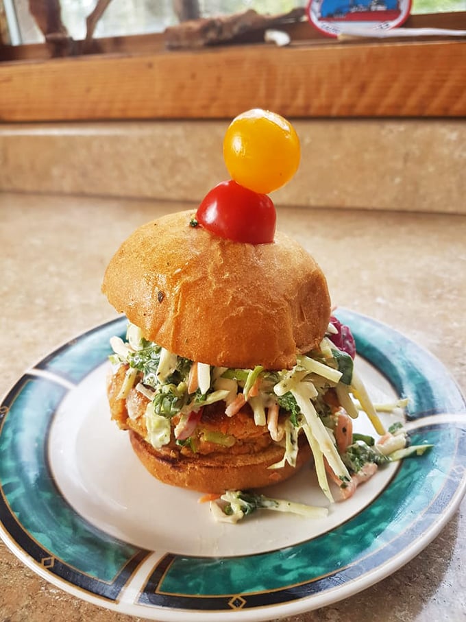 Salmon sliders: Because sometimes, good things come in small packages. These little bites of Alaskan goodness are like a fishy version of White Castle, but infinitely better.