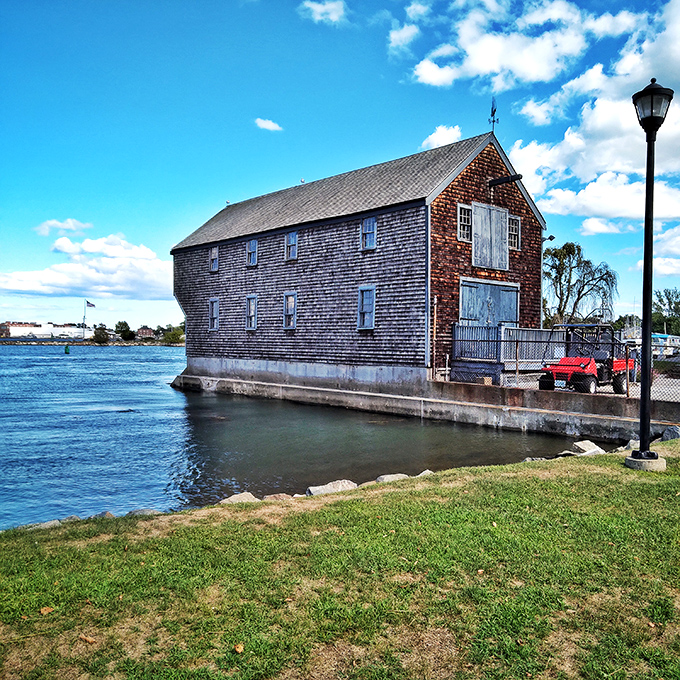Who needs a man cave when you can have a historic warehouse? This weathered wonder has probably seen more drama than a soap opera marathon.