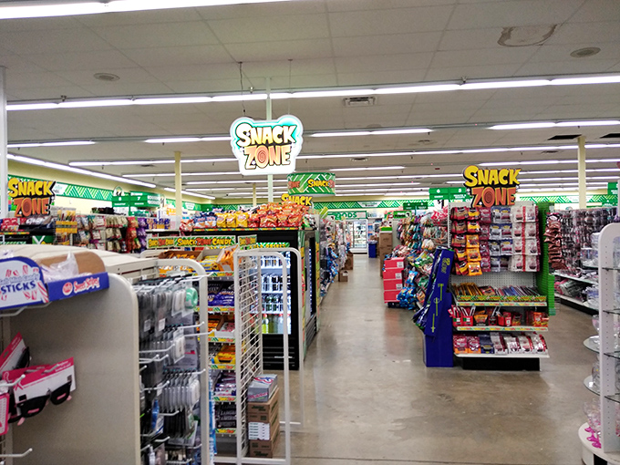 The snack aisle: where diet resolutions go to die and movie night preparations come to life.