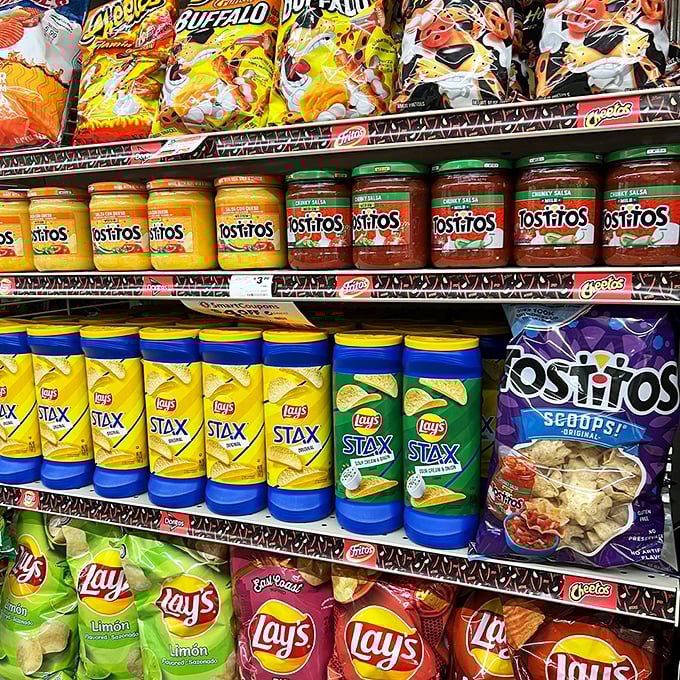 The snack aisle &ndash; where Tostitos, Lay's, and Cheetos gather for what looks like the most affordable party in town.