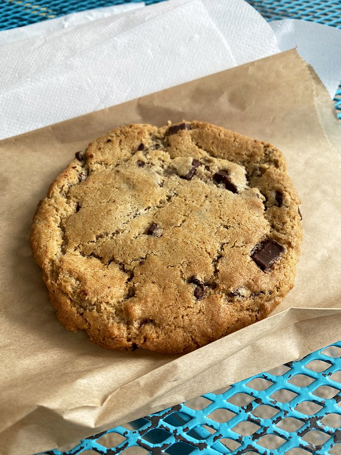 Cookie monster alert! This chunky chocolate chip cookie looks like it could give grandma's recipe a run for its money.