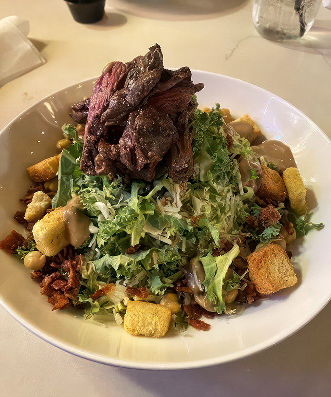 Kale and sprouts join forces in this Caesar salad, proving that sometimes you can make friends with salad. Et tu, deliciousness?