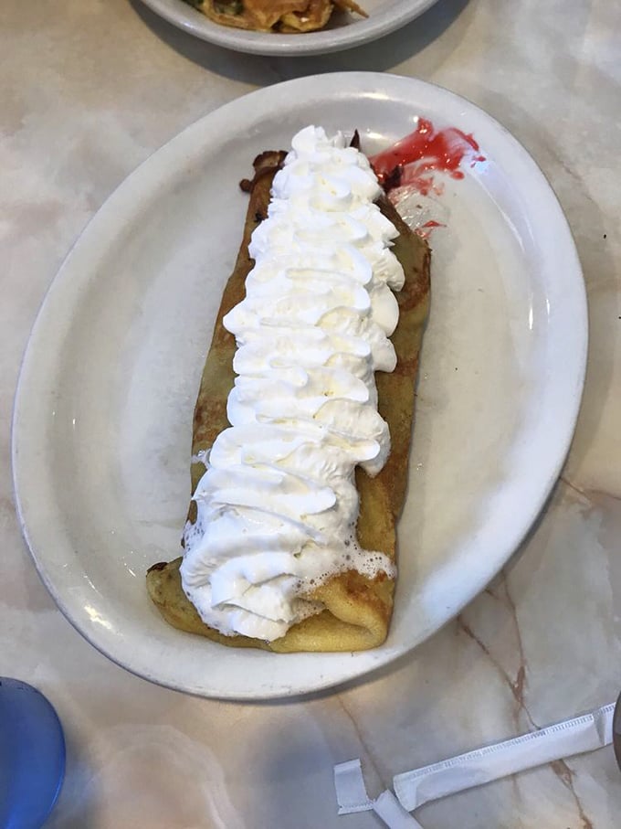 Dessert for breakfast? Don't mind if I do! This crepe is dressed up fancier than most of us on a Friday night.