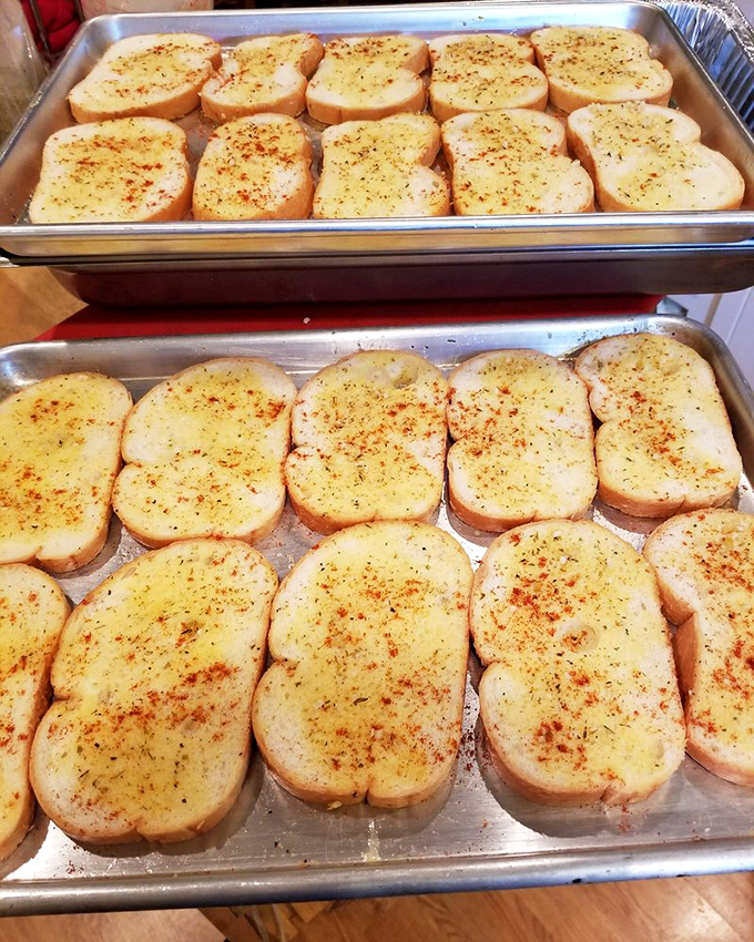 Toast to perfection! These golden slices are ready to soak up every last drop of that heavenly barbecue sauce.