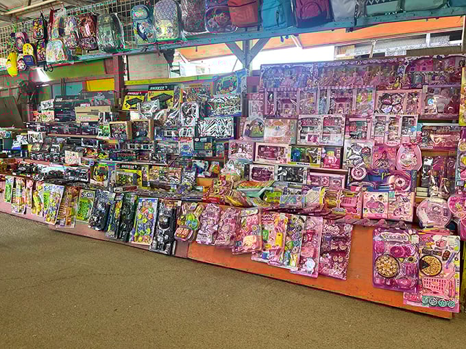 Toy story come to life! This explosion of color and characters is every kid's dream and every parent's "where do we put it all?" nightmare.