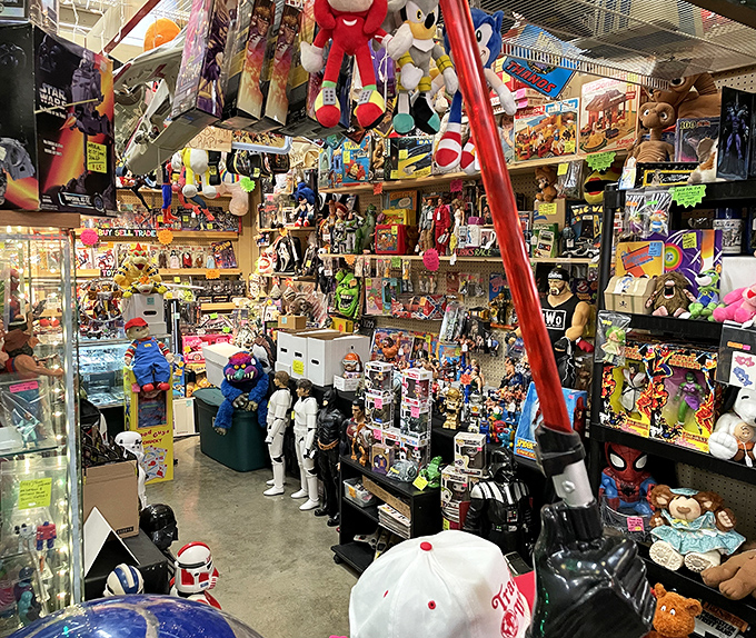 Toy heaven! This booth is where childhood memories and modern collecting obsessions collide in a galaxy of plastic fantastic joy.