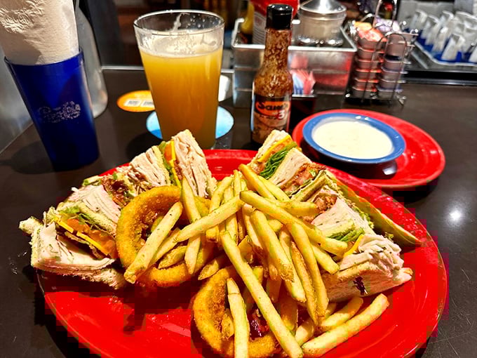 The Turkey Club: A skyscraper of flavor that would make any architect jealous. It's a sandwich that demands a blueprint and a hearty appetite.