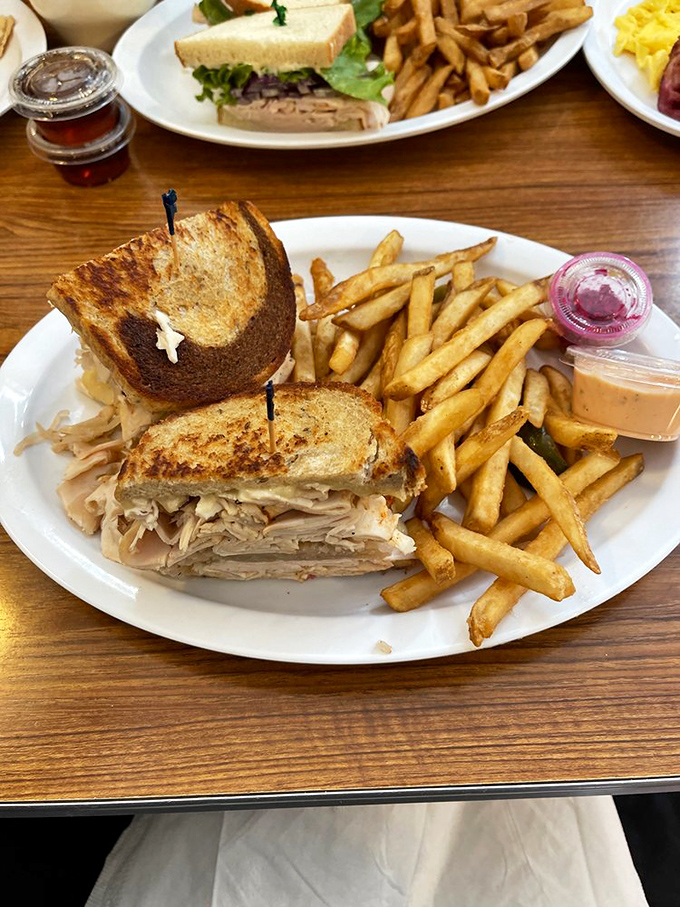 The Turkey Reuben: for when you want to feel virtuous but can't resist the siren call of melted cheese and sauerkraut.