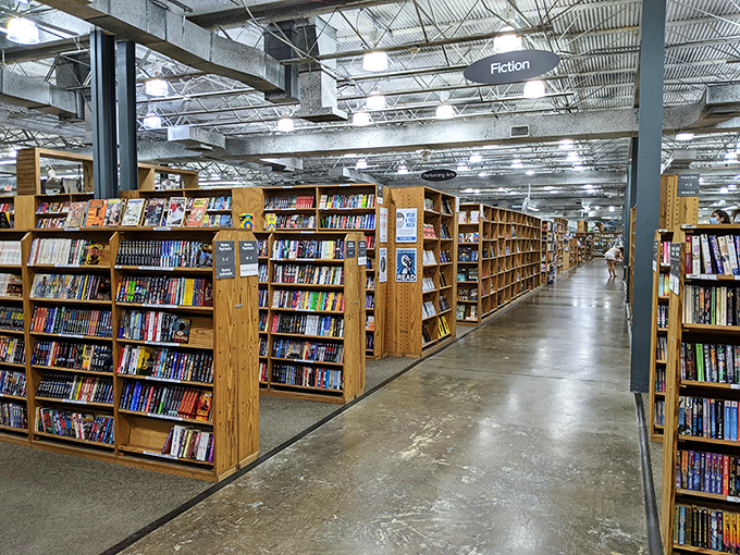 Behold, the fiction aisle &ndash; where worlds collide and imaginations run wild. It's like a literary buffet, and you're encouraged to overindulge.