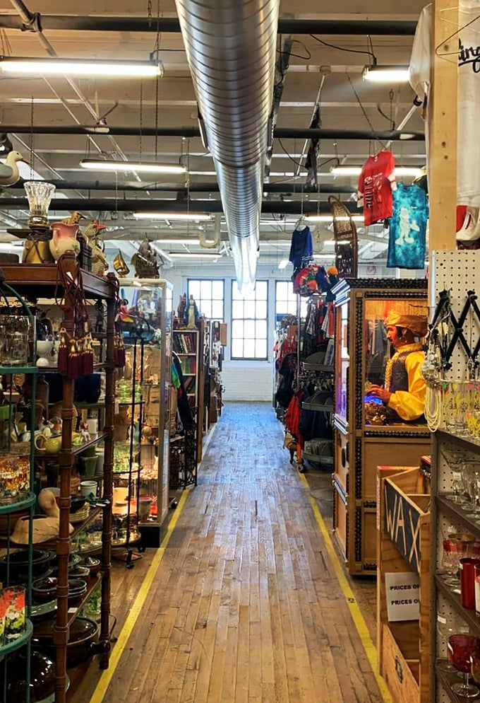 Follow the yellow brick... aisle? This wooden pathway leads to wonders untold. Just watch out for flying monkeys. Or over-enthusiastic bargain hunters.