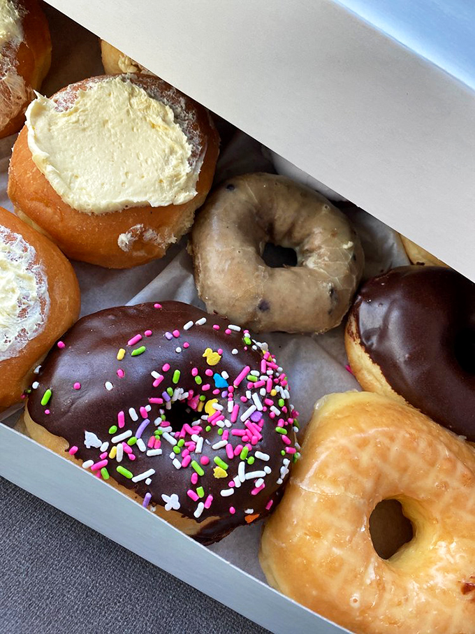 It's a box of joy! From sprinkles to chocolate, this assortment is like a party for your mouth. Warning: May cause spontaneous happy dances.