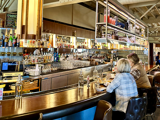 At this bar, the spirits are high and the cocktails are higher. It's like an adult playground where the slides are made of smooth liquor.