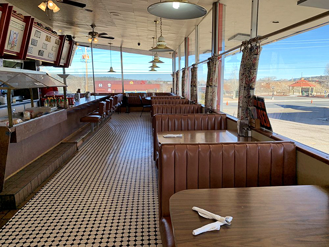 Booths that could tell a thousand stories &ndash; if only vinyl could talk. Slide in and get ready for a meal that's worth writing home about.