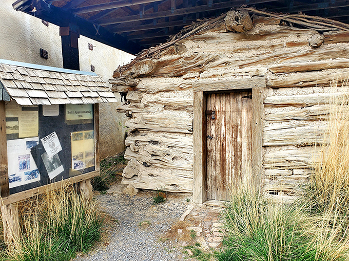This ain't your average log cabin. It's a time capsule with a front porch, serving up pioneer realness with a side of "How did they live without Wi-Fi?"
