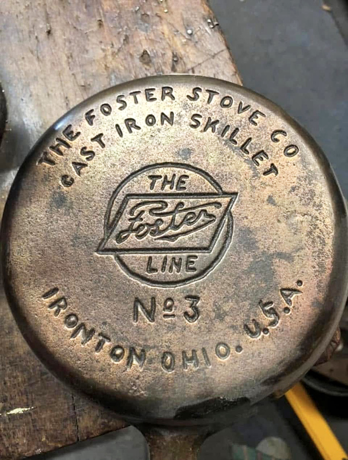 Cast iron history lesson! This Foster Stove Co. skillet has seen more meals than a diner cook. Imagine the stories it could tell!
