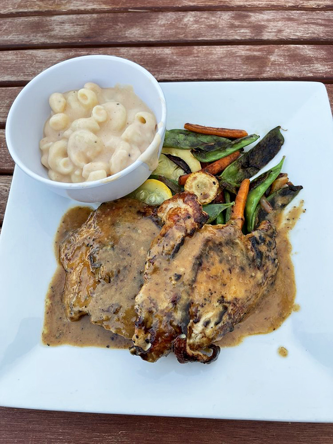 Who knew chicken could fly so high? This platter soars with flavor, making you wonder if birds really are the word.