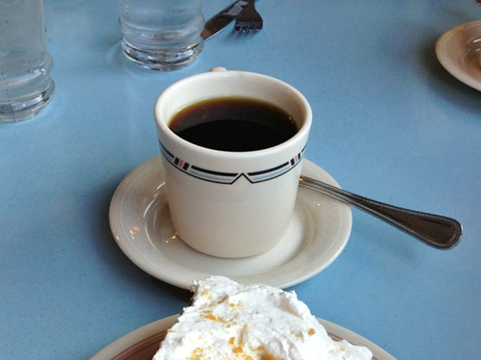 The ultimate power couple: a steaming cup of joe and a slice of heaven. Name a more iconic duo &ndash; I'll wait.