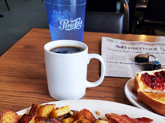 Coffee and the morning paper: the breakfast of champions and those pretending to be awake. A slice of small-town bliss.