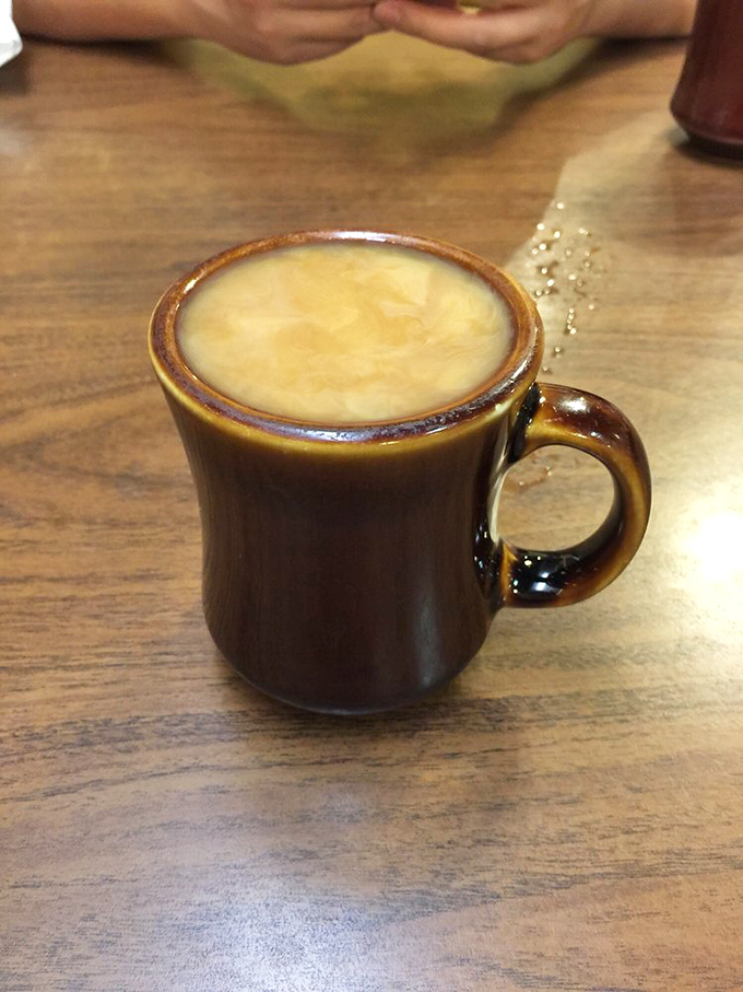 Liquid motivation in a mug! This coffee looks strong enough to make your spoon stand up straight – just what you need to start the day.