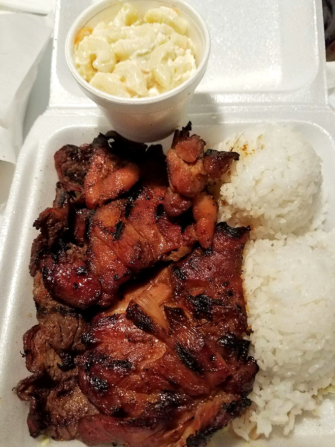 The BBQ combo plate: For when you can't decide between meat options and say, "Why not all of them?" It's like a luau on a plate.