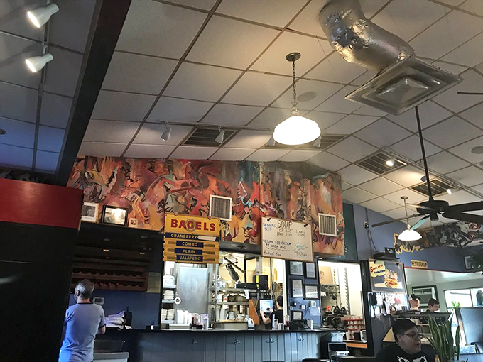 Where the magic happens! Magnolia Cafe's bustling counter is like a breakfast ballet, with orders flying and pancakes flipping in a delicious dance of culinary choreography.