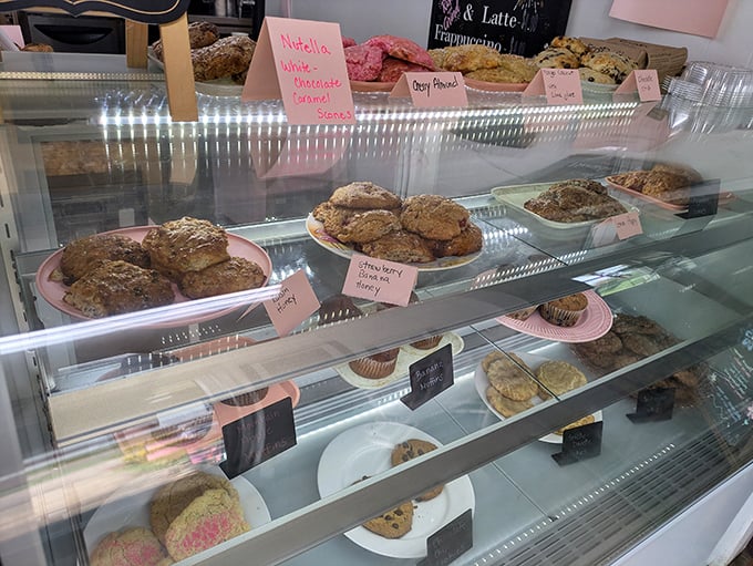 Sweet temptation lurks behind glass, as Willy's display case showcases a lineup of treats more star-studded than the Oscars red carpet.