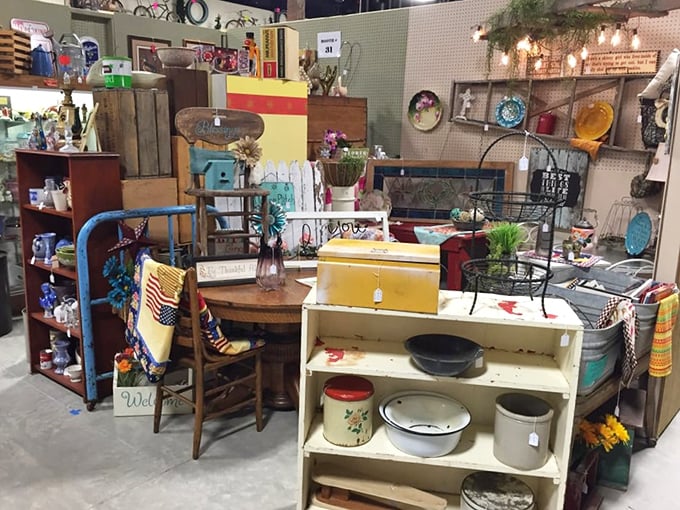 It's like your eccentric aunt's living room exploded... in the best way possible! Every shelf tells a story, and every item begs to be taken home.