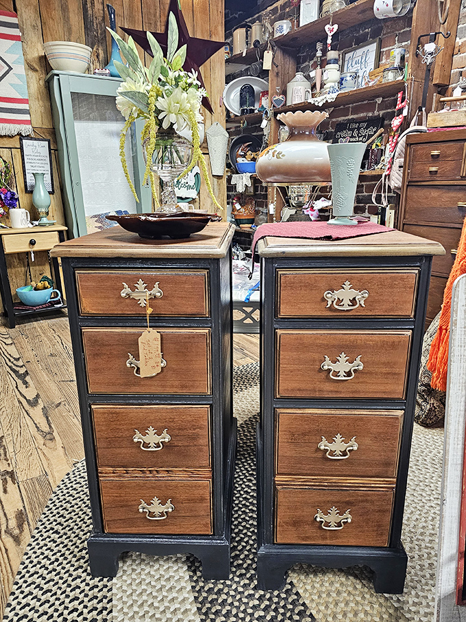 Drawers of distinction! These beauties are ready to organize your life – or at least your vintage scarf collection.