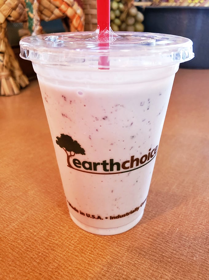 Shake it up, baby! This creamy concoction is so thick, you might need to borrow Superman's super-suction to get it through the straw.