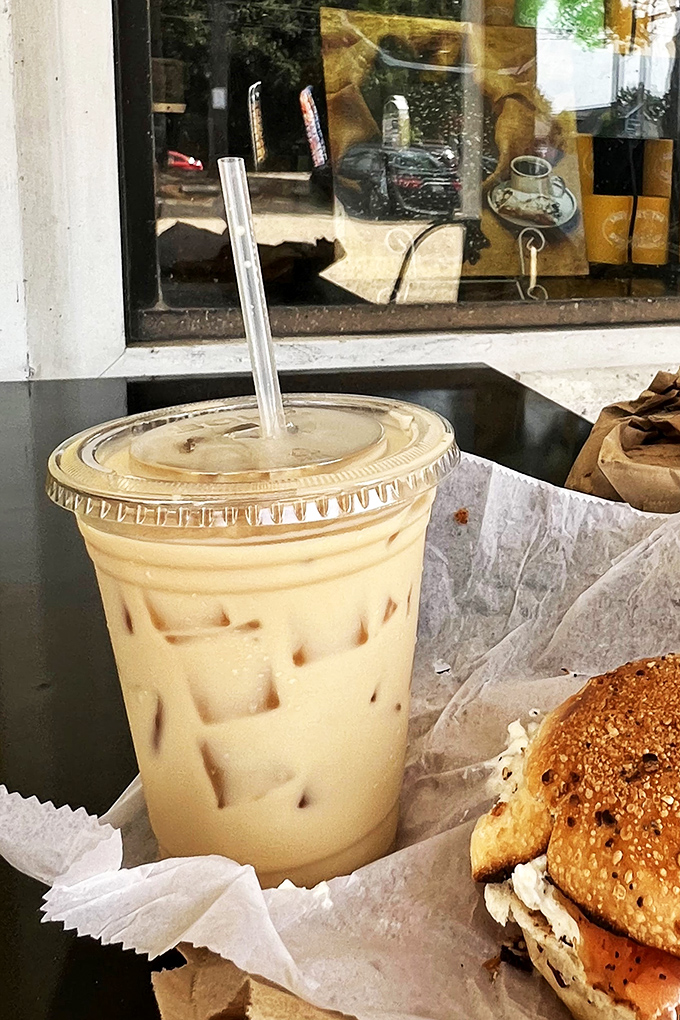 Caffeine meets vacation vibes! This iced coffee is the perfect sidekick for your beachside adventures or people-watching sessions.