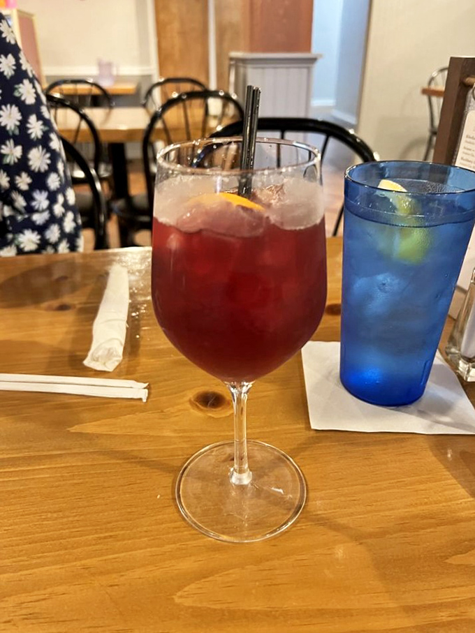 Cheers to good times! This crimson cocktail is like a Swedish sunset in a glass, perfect for toasting to new friendships and culinary adventures.