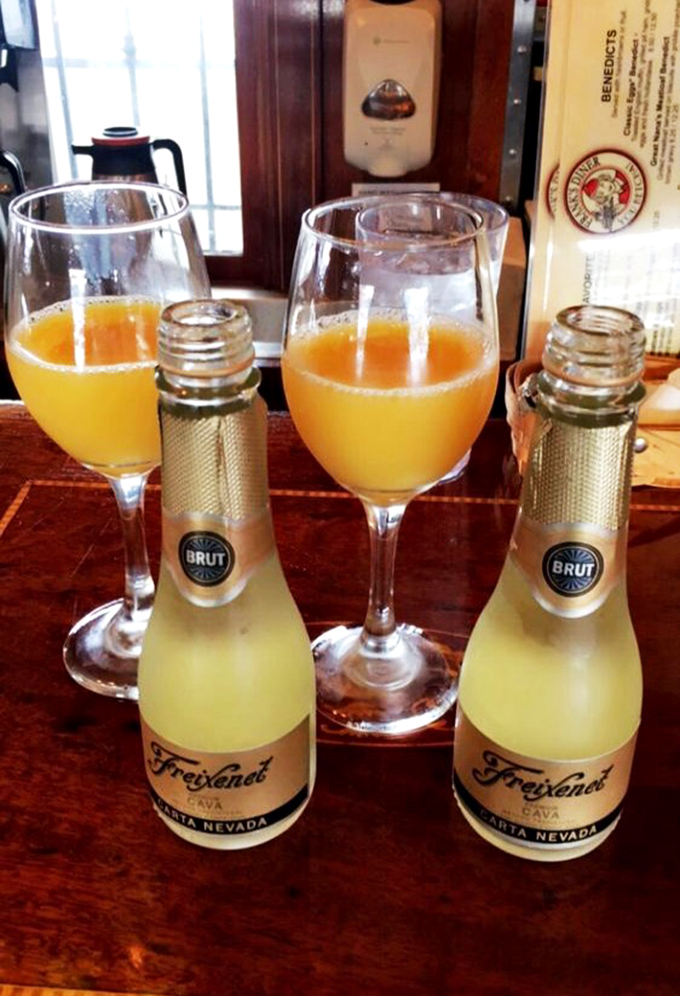 Mimosas: Because sometimes orange juice needs a little sparkle to get the party started. Breakfast of champions, indeed!