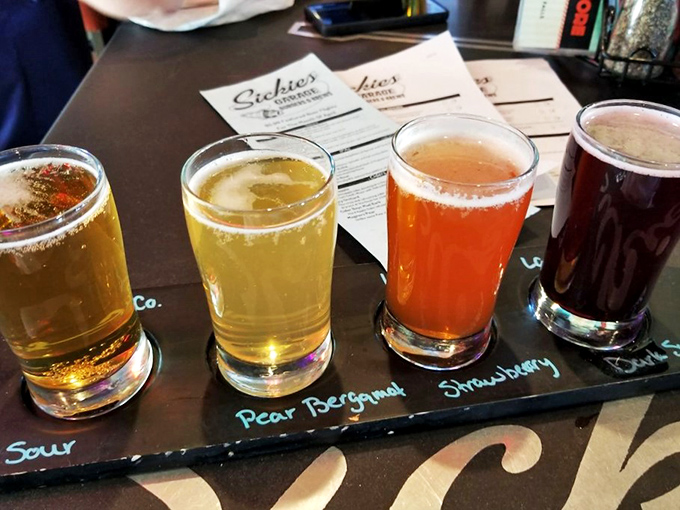 Decisions, decisions! This beer flight is like a road trip for your taste buds &ndash; no designated driver required.
