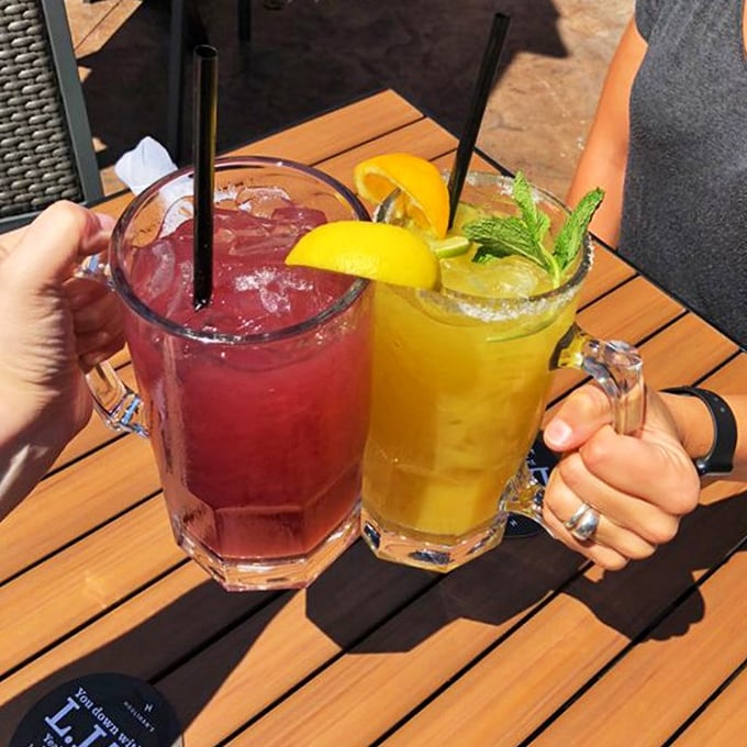 Cocktails on the patio: where "I'll just have one" becomes the opening line of a much longer, more colorful story.