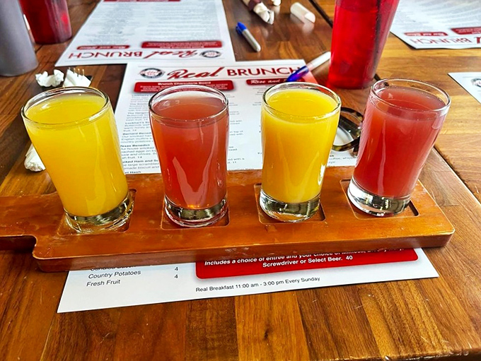 A rainbow of refreshment! These drinks are like a Skittles commercial for grown-ups. Taste the fruity rainbow, barbecue style.