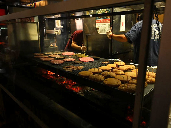Where the magic happens! This grill is the Hogwarts of hamburgers, turning simple patties into spellbinding creations.